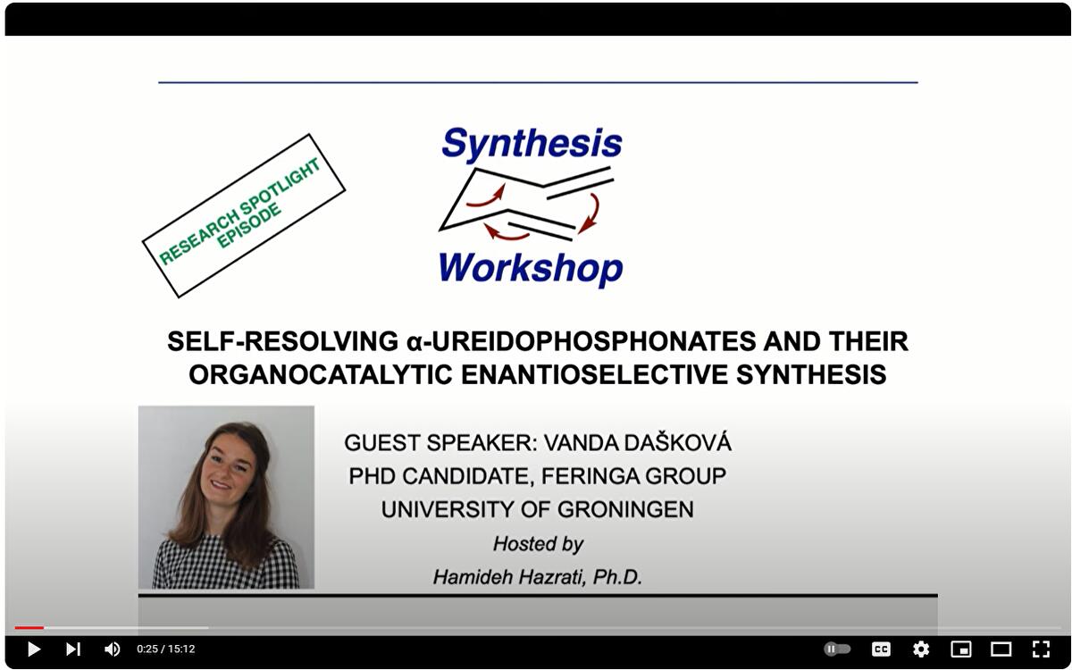 Vanda presents in Synthesis Workshops - Ben Feringa Research Group